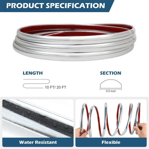 Snapklik Yipscazo 20 Feet Peel And Stick Backsplash Trim Flexible