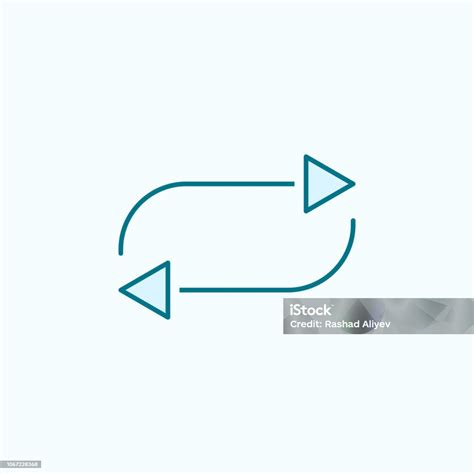 重複符號2彩色線條圖示簡單的彩色元素插圖重複符號輪廓符號設計從網頁圖示設置向量圖形及更多動作圖片 動作 商標 圓形 Istock
