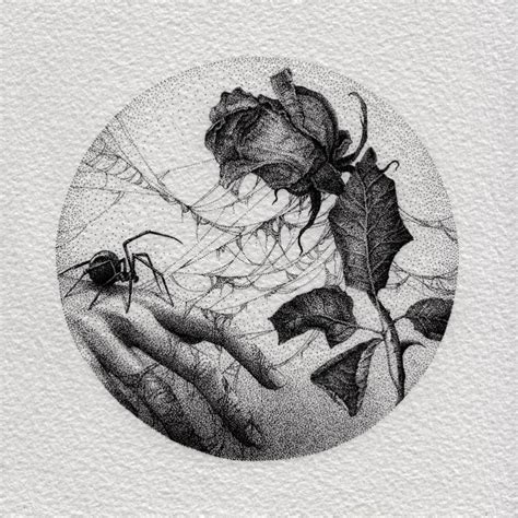 Illustration Done Completely In Dots Rdrawing