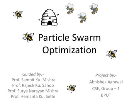 Practical Swarm Optimization Pso