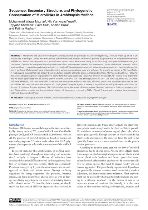 Pdf Sequence Secondary Structure And Phylogenetic Conservation Of