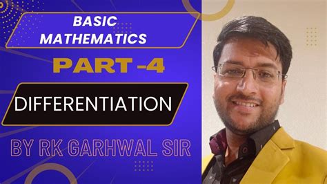 Basic Mathematics Part 4 Differentiation Youtube