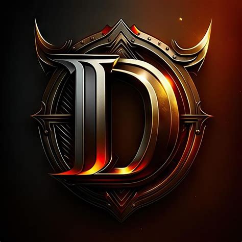 Premium AI Image Premium D Logo With Gold Accents Generative AI