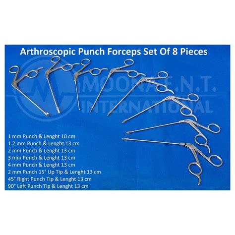 Arthroscopy Punch Forceps Set Of 8 Pieces Moona Ent International
