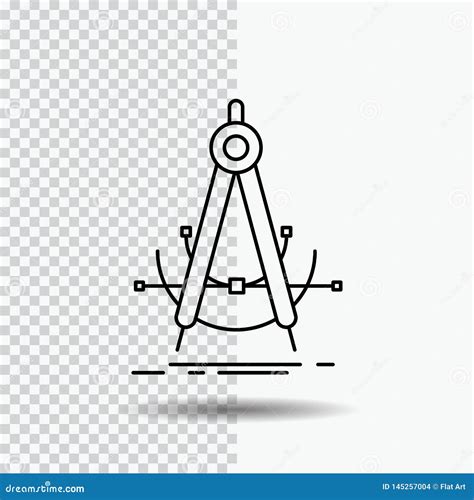 Precision Accure Geometry Compass Measurement Line Icon On