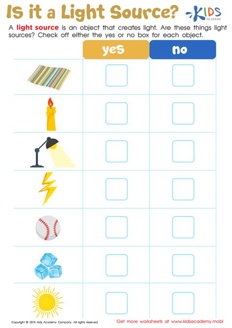 Grade Light Worksheets