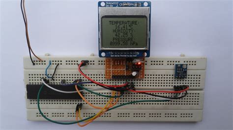 Weather Station Using Pic18f4550 Bme280 Sensor And Nokia 5110 Lcd