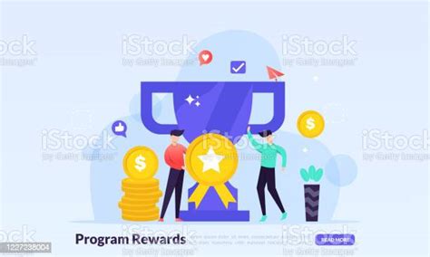 포인트 개념 로열티 프로그램을 적립하고 보상을 얻을 사람들은 배너 전단지 Ui 웹 모바일 앱 포스터에 대한 선물 상자 방문