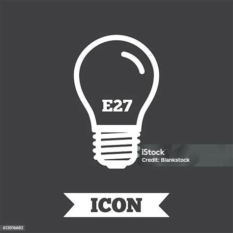 Icône Dampoule Symbole De Douille À Vis De La Lampe E27 Vecteurs Libres