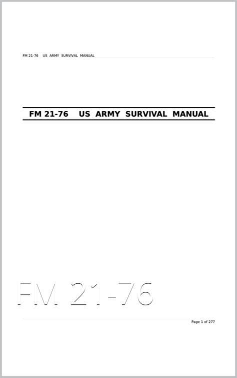 Us Army Survival Manual Fm 21 76 By Department Of Defense Goodreads