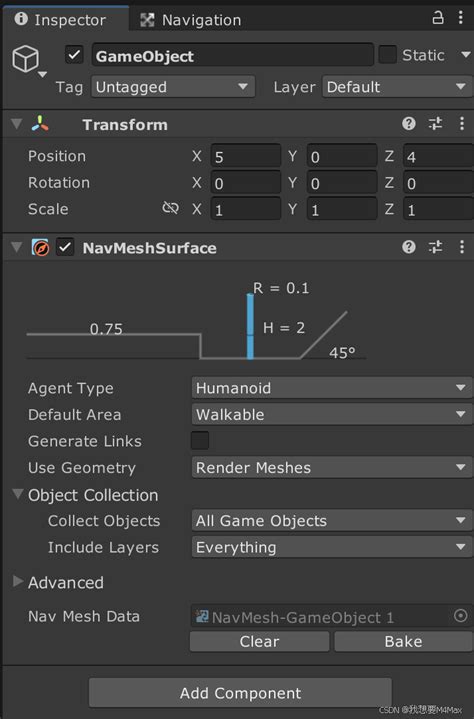 Unity新导航系统---NavMeshSurface组件-CSDN博客