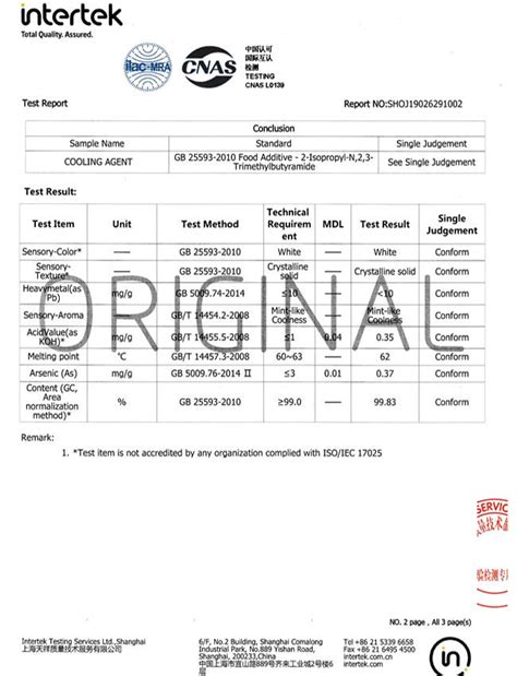 Cooling Agent With Halal Certificate Manufacturer