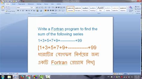 Algorithm Write An Fortran Program To Find The Sum Of The Following