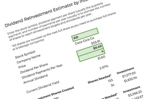 Simple Dividend Calculator Spreadsheet Fresh Dividends