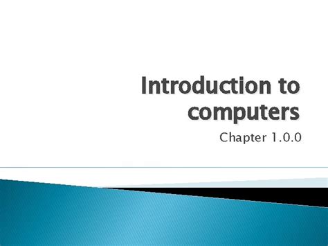 Introduction To Computers Chapter COMPONENTS