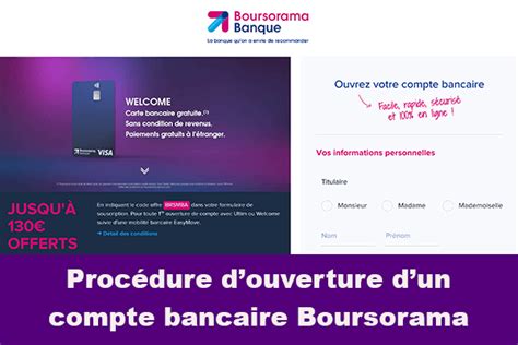 Ouvrir un compte Boursorama en ligne Guide à suivre