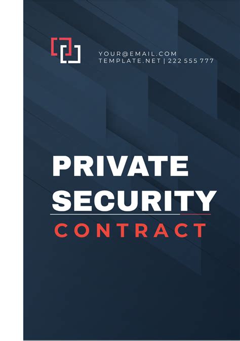 Free Security Guard Contract Template To Edit Online