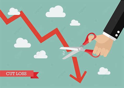 business man cutting graph down illustration trader stock vector