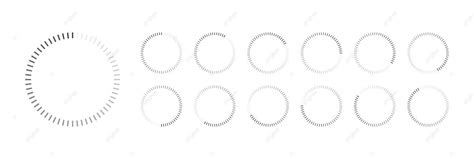 Circular Loading Buffering Icons Vector Animation Template Progress