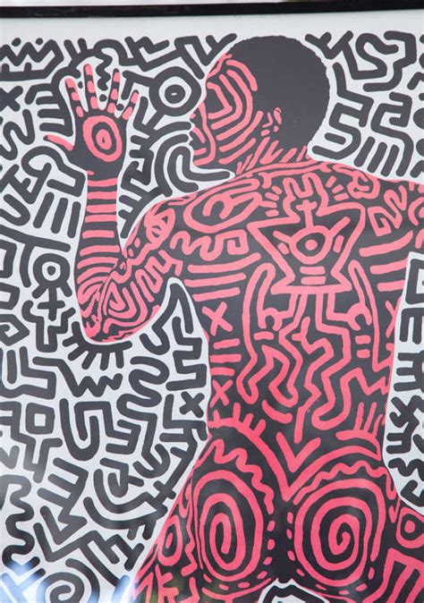 Framed Offset Lithograph Into 84 After Keith Haring At 1stdibs