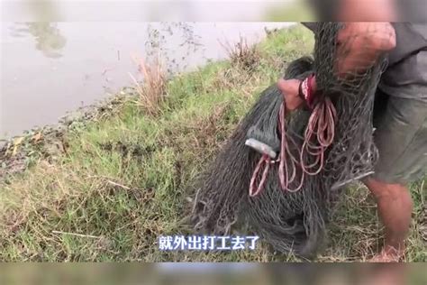 农村大叔清理老鱼塘，不料出现百斤巨物，把三人都差点拉下水鱼塘大叔下水