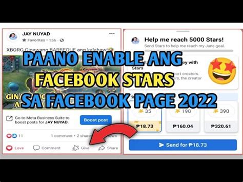 Paano Mag Enable Ng STARS Sa Facebook Page Account 2022 YouTube