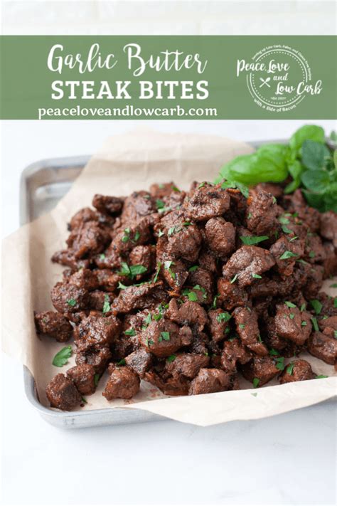 Garlic Butter Steak Bites Keto Low Carb Gluten Free Peace Love And Low Carb