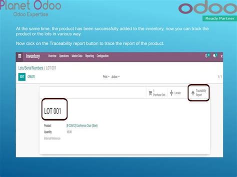 lots and serial numbers in odoo ppt