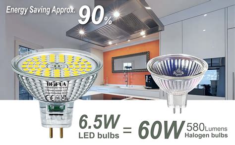 DEIFUA GU LED Lampe Kaltweiss Lumen W Ersetzt W MR Halogen Glühbirne er Pack AC
