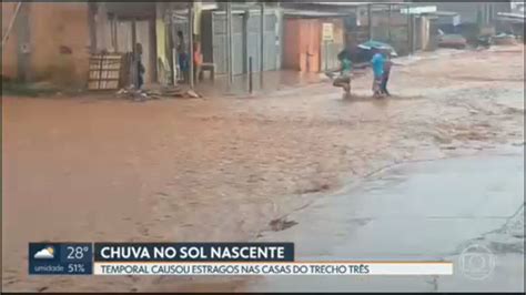 Vídeo Temporal Causa Estragos No Sol Nascente Df1 G1