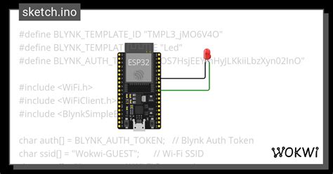 Led with blinking - Wokwi ESP32, STM32, Arduino Simulator