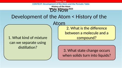 Aqa Gcse Atoms And Periodic Table Teaching Resources