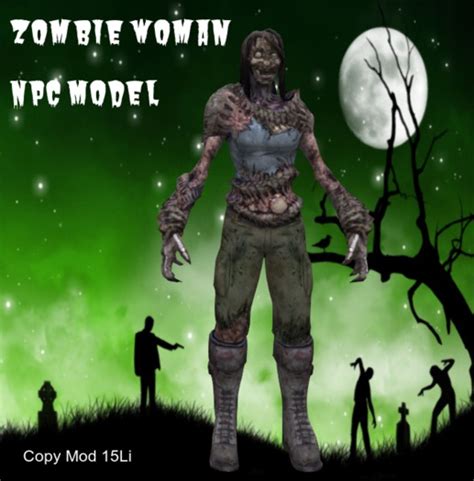 Second Life Marketplace Zombie Woman Npc Model