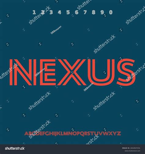 Nexus Outlined Futuristic Minimal Alphabet Display Stock Vector Royalty Free 2414537231