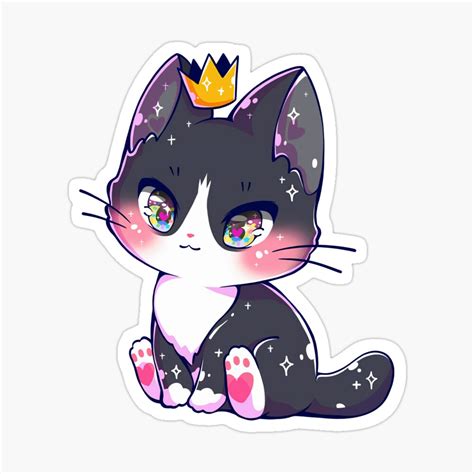 Cute Kawaii Cat Anime Cartoon Kitten Standing Poster Ph