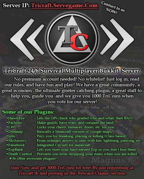 TriCraft 24 6 SMP Bukkit Server Minecraft Server