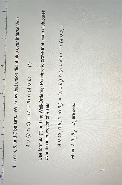 Solved 4 Let A B And C Be Sets We Know That Union Chegg Com