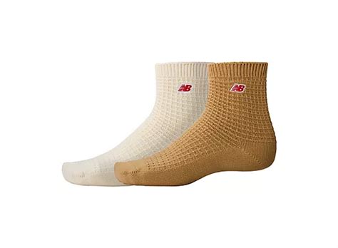 Waffle Knit Ankle Socks 2 Pack New Balance