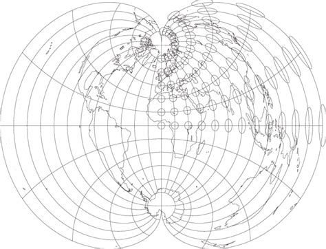 The Polyconic Projection Applied To A World Data Set Download Scientific Diagram