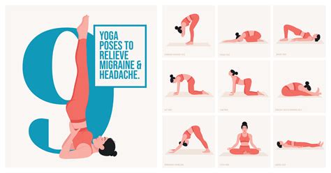 Yoga Poses For Relieve Migraine Headache Young Woman Practicing Yoga