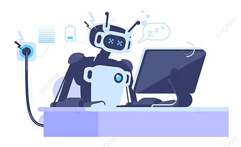 직장 세미 평면 Rgb 컬러 벡터 일러스트 레이 션에서 인공 지능 배터리 삽화 자동 Png 일러스트 및 벡터 에 대한