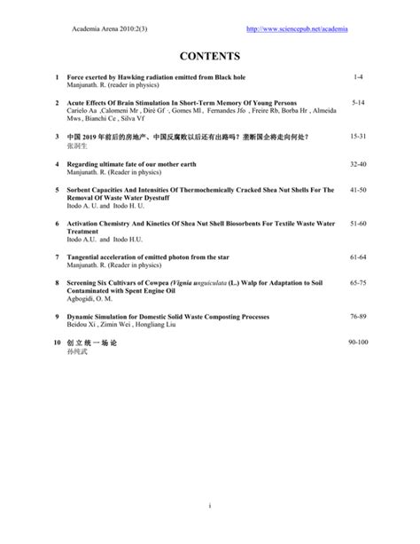 CONTENTS