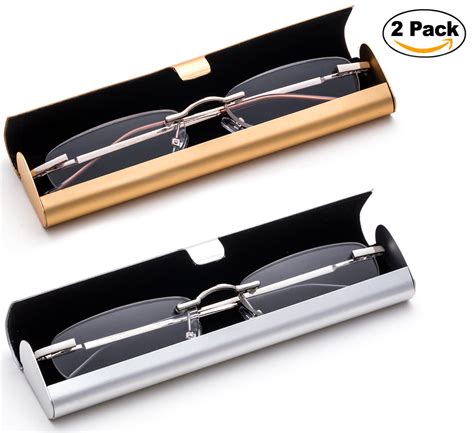 Newbee Fashion Portable Compact Reading Glasses In Aluminum Case Metal