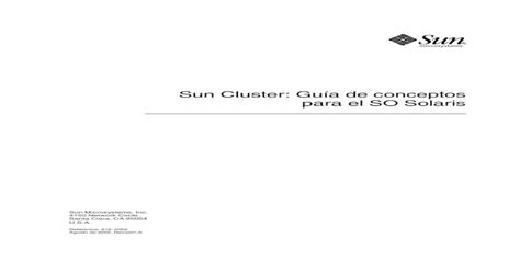 Sun Cluster GuÃa De Conceptos Para El So Solaris€¦ · Sun Cluster Guía