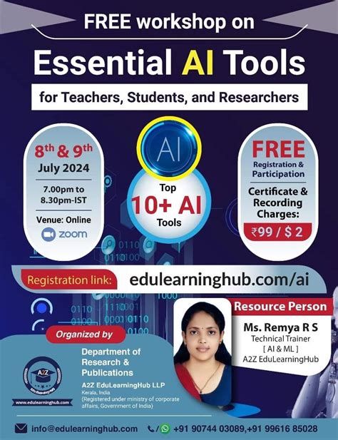 A2z Edulearninghub On Linkedin Free Workshop On Essential Ai Tools For