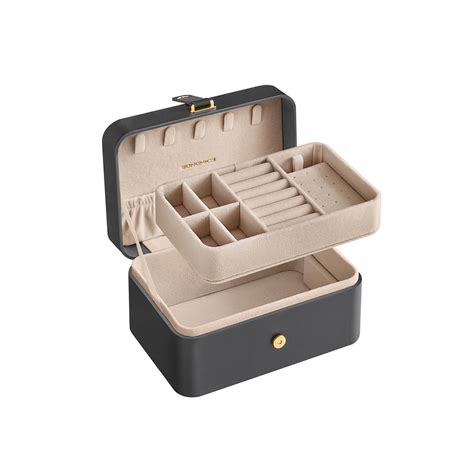 Songmics 2 Layer Portable Jewellery Box Songmics Home