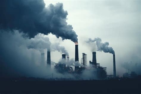 Contaminación De La Chimenea Ecología Del Smog De La Fábrica Medio