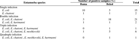 Detailed Composition Of Entamoeba Species Infection In Long Tailed