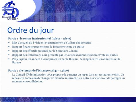 PPT Assemblée Générale du 12 janvier 2013 PowerPoint Presentation
