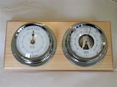 Coastal Home Set Barometer And Tide Clock Fcc Precision